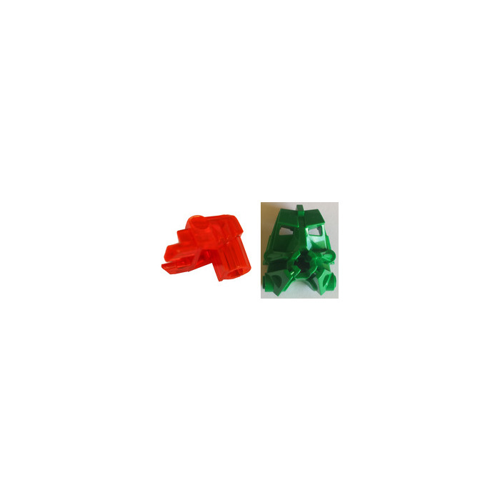 LEGO Green Toa Head with Transparent Neon Orange eyes/brain stalk ...
