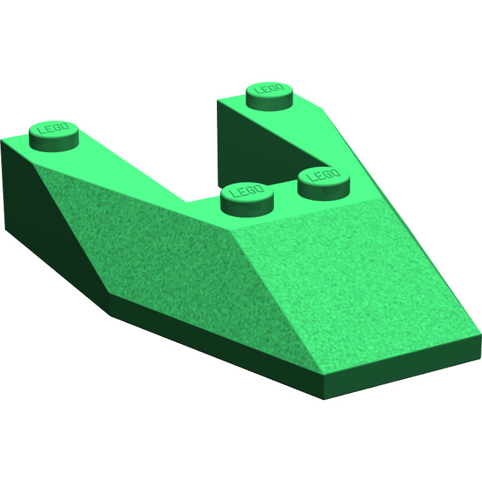 LEGO Green Wedge 6 x 4 Cutout without Stud Notches (6153) | Brick Owl ...