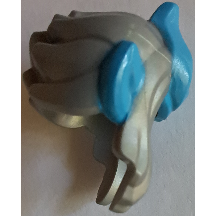 LEGO Hair Swept Back with Side Locks with Dark Azure Horns (66123 ...