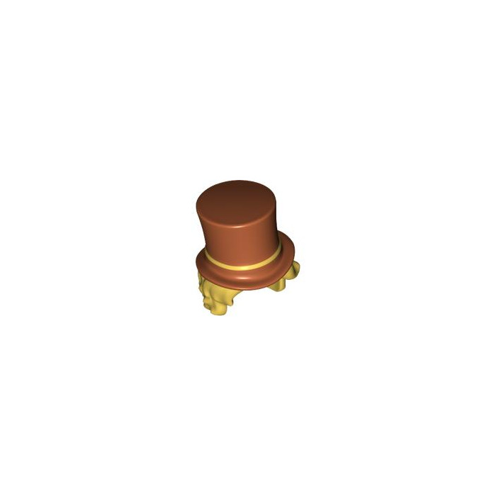 LEGO Hair with Dark Orange Top Hat | Brick Owl