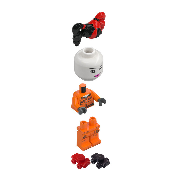 LEGO Harley Quinn with Prison Jumpsuit and Roller Skates Minifigure ...