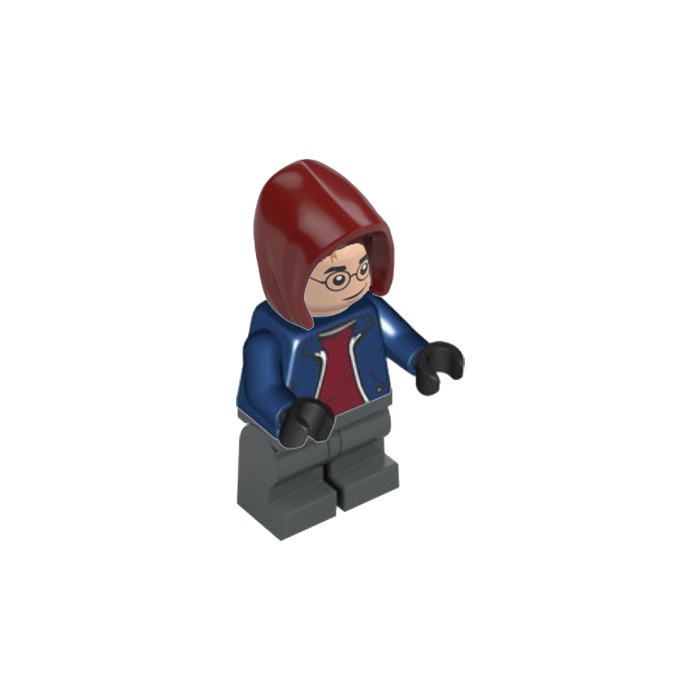 LEGO Harry Potter with Dark Blue Jacket and Gray Medium Legs with Dark ...