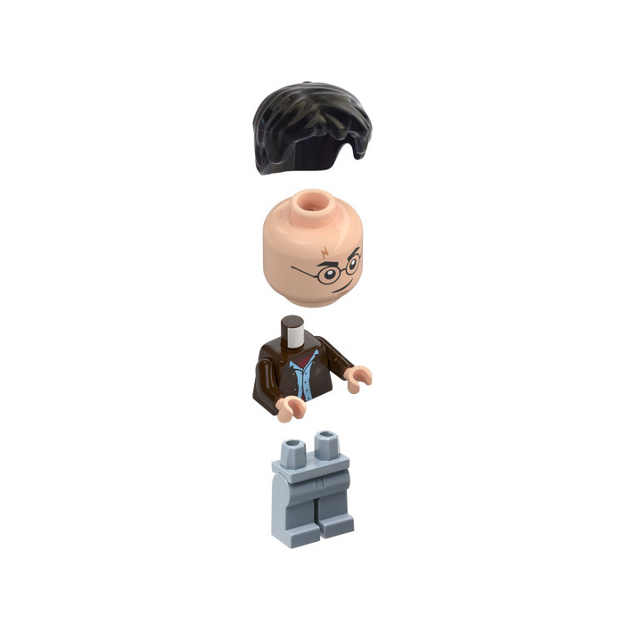 LEGO Harry Potter with Dark Brown Jacket and Jinx Face Minifigure ...