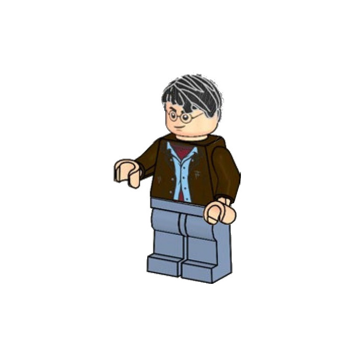 LEGO Harry Potter with Dark Brown Jacket and Jinx Face Minifigure ...