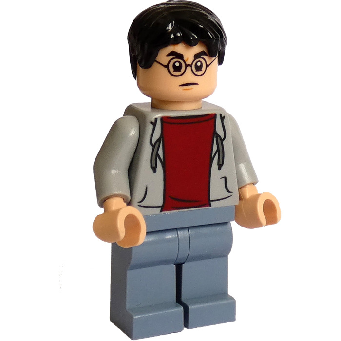 LEGO Harry Potter with Gray Hoodie and Sand Blue Legs Minifigure ...