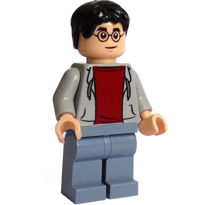 LEGO Harry Potter with Gray Hoodie and Sand Blue Legs Minifigure ...