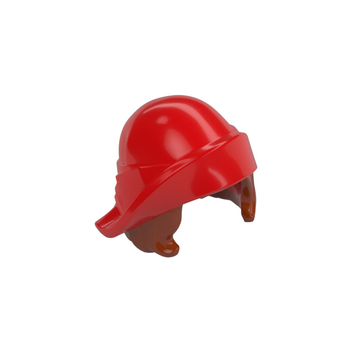 LEGO Hat with Folded Brim with Dark Orange Bob Cut Hair (105749 ...