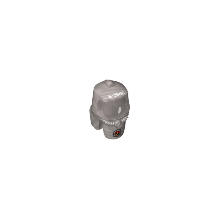 LEGO Hazmat Suit Hood with Transparent Brown Visor with "S-260C" (26596 ...