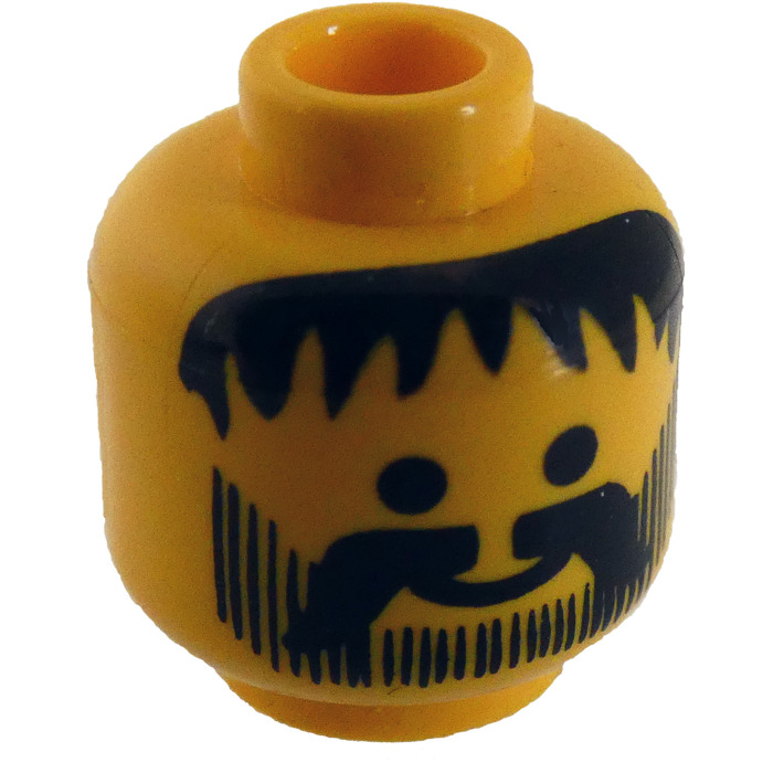 LEGO Head with Black Beard (3626) | Brick Owl - LEGO Marketplace