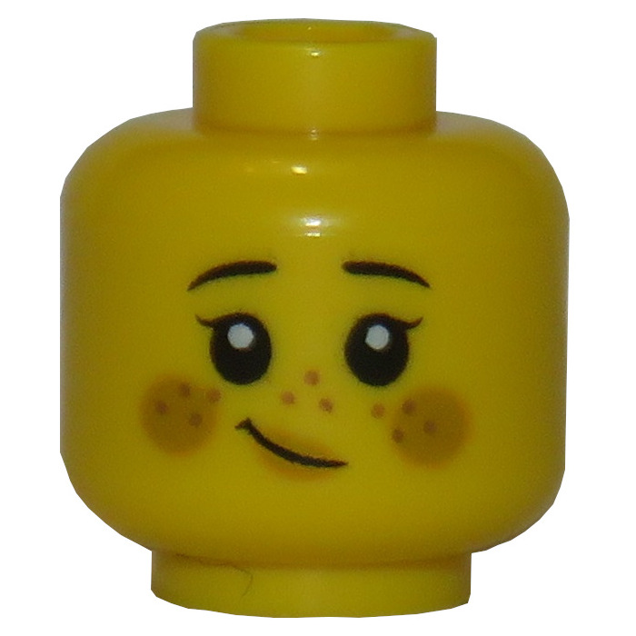 LEGO Head with Bright Light Orange Cheeks and Smile with Braces (3626 / ...