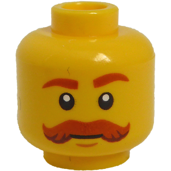 LEGO Head with Brown Eyebrows and Handlebar Moustache (3626 / 27041 ...