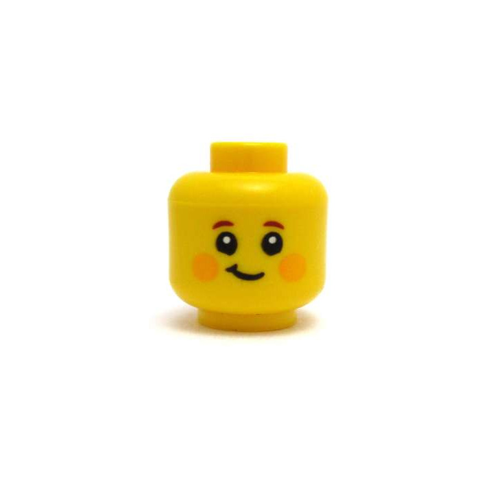 LEGO Head with Child Face with Bright Light Orange Cheeks (3626 ...