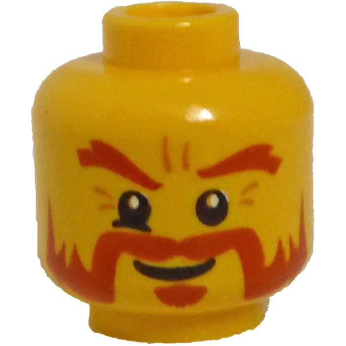 LEGO Head with Dark Orange Beard and bushy Eyebrows (13466 / 74305 ...
