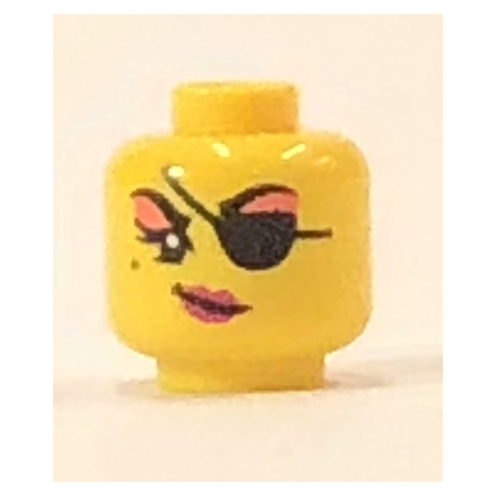 LEGO Head with Eyepatch and Coral Eyeshadow (3626) | Brick Owl - LEGO ...