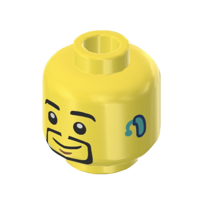 LEGO Head with Goatee and Hearing Device (3626 / 101368) | Brick Owl ...