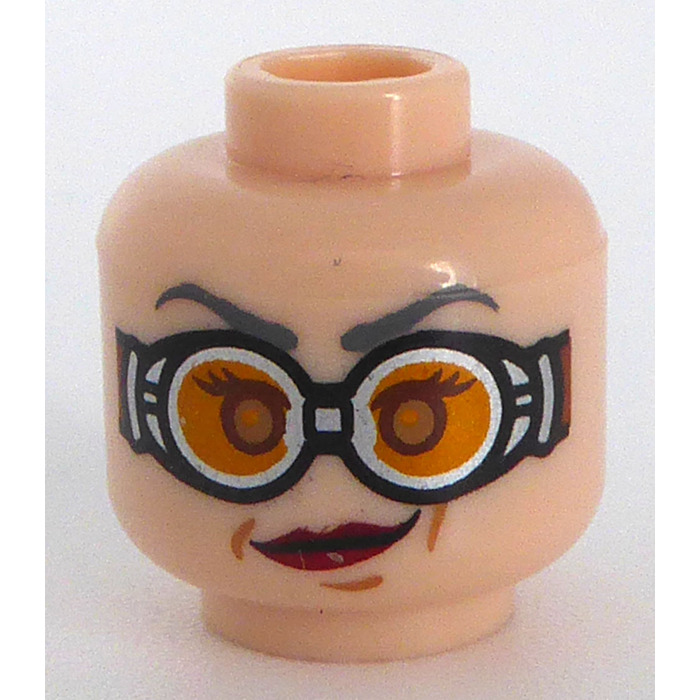 LEGO Head with Madame Hooch Decoration (Gray Eyebrows) (3626) | Brick Owl