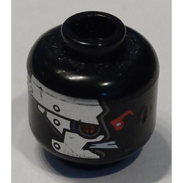 LEGO Head with Mechanical Eye and Red and Silver Plates (3626 / 18490 ...