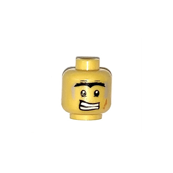LEGO Head with Orange Scars, Gray Sideburns (Safety Stud) (3626 ...