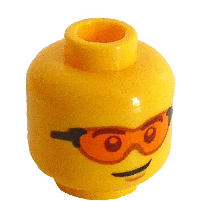 LEGO Head with Orange Sunglasses (3626 / 73906) | Brick Owl - LEGO ...
