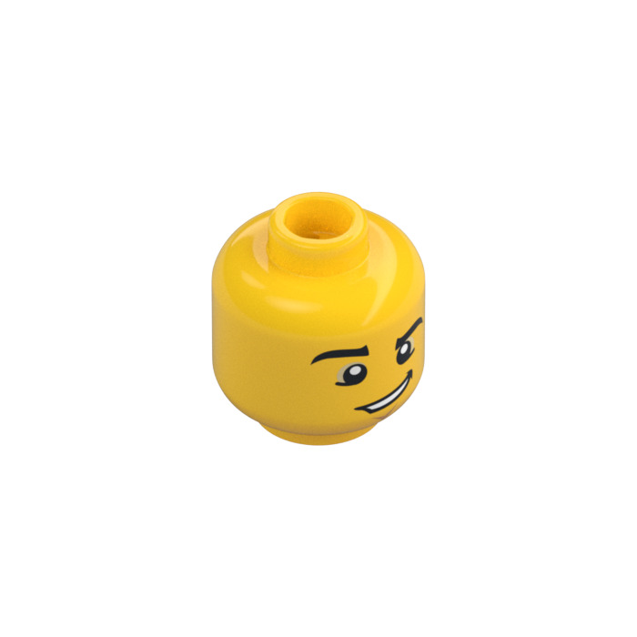 LEGO Head with Raised Eyebrow and Crooked Smile (3626 / 12813) | Brick Owl