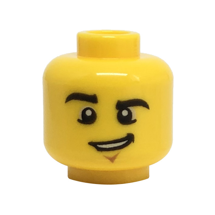 LEGO Head with Raised Eyebrow and Crooked Smile (3626 / 12813) | Brick Owl
