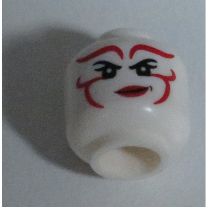 LEGO Head with Red Face Paint and Smile / Scowl (Double Sided) (3626 ...