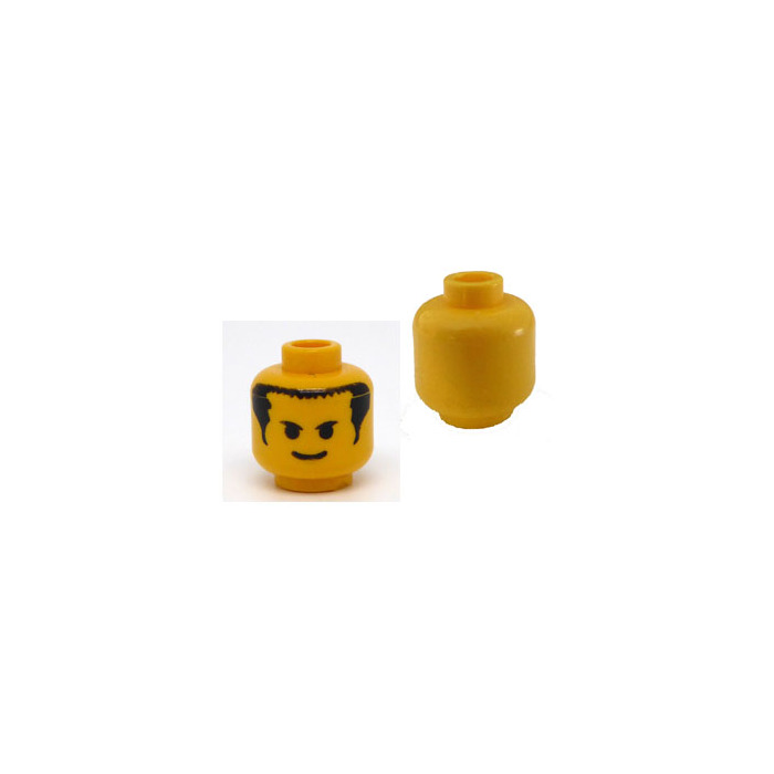 LEGO Head with Smile, Black Eyebrows and Hair (3626) | Brick Owl - LEGO ...