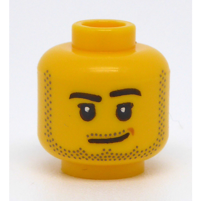 LEGO Head with Smirk and Beard Stubble (3626 / 37487) | Brick Owl ...