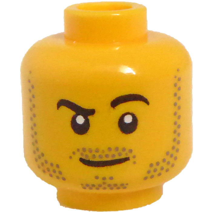 LEGO Head with Smirk and Stubble Beard (3626 / 37501) | Brick Owl ...
