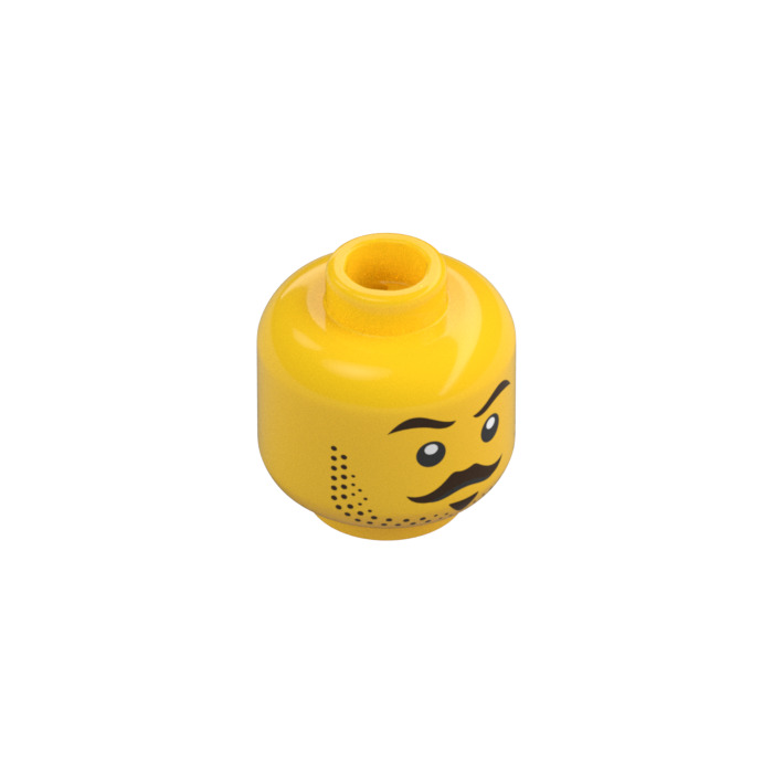 LEGO Head with Stubble, Handlebar Moustache and Serious/Scared ...