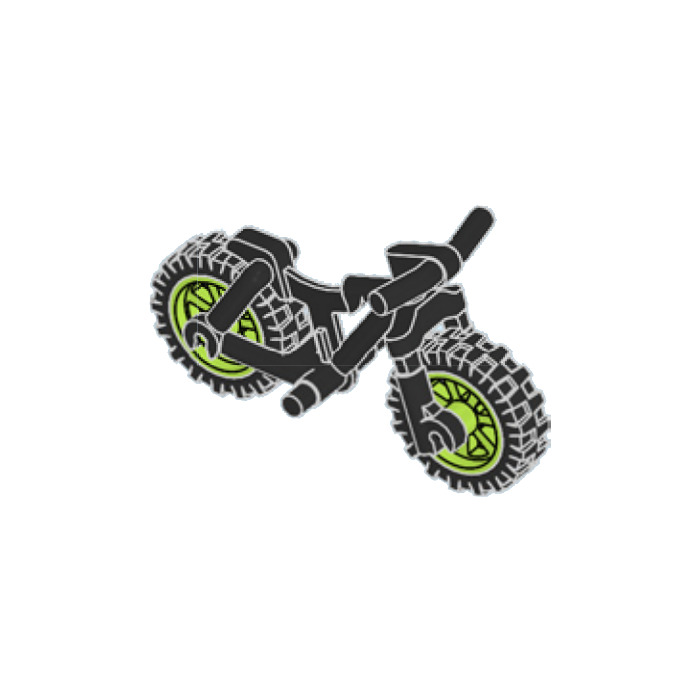LEGO Heavy Mountain Bike with Lime Wheels | Brick Owl - LEGO Marketplace