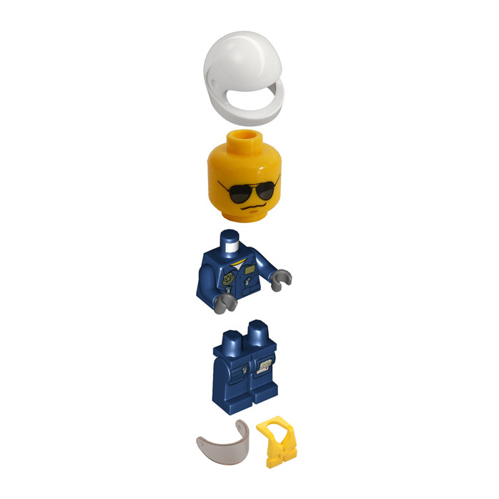 LEGO Helicopter Pilot with Helmet and Life Jacket Minifigure | Brick Owl