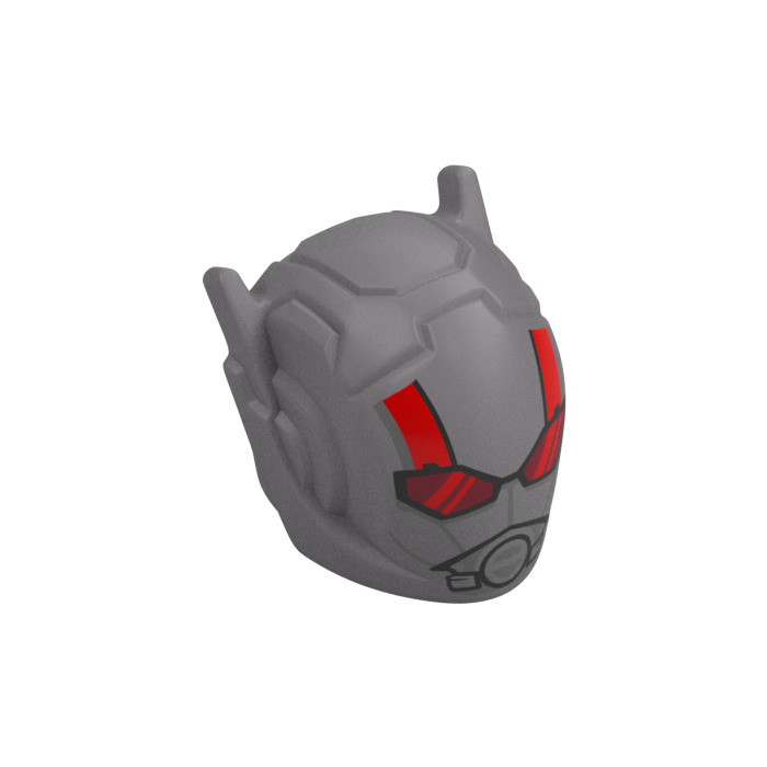 LEGO Helmet with Ear Antennas with Ant-Man Dark Red Goggles and Red ...