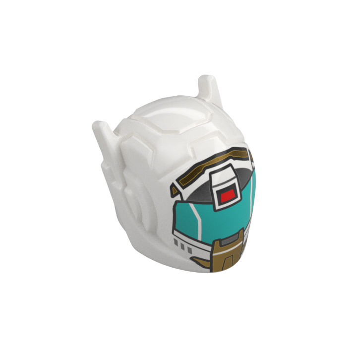 LEGO Helmet with Ear Antennas with Red Light and Gold Design (46534 / ...