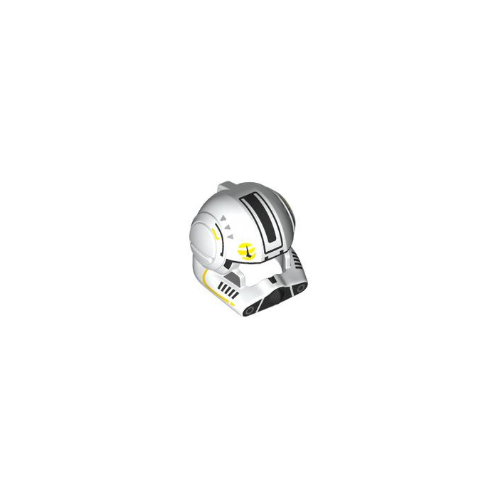LEGO Helmet with Round Ear Pads with Black and Yellow Markings | Brick ...