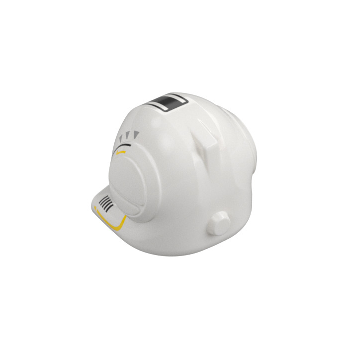 LEGO Helmet with Round Ear Pads with Black and Yellow Markings | Brick ...