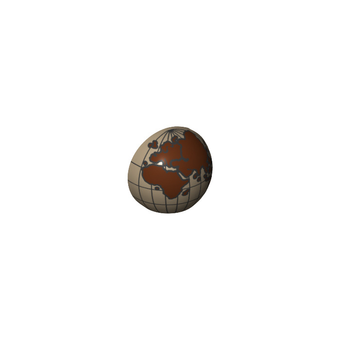 LEGO Hemisphere 2 x 2 Half (Minifig Helmet) with Eastern Hemisphere ...