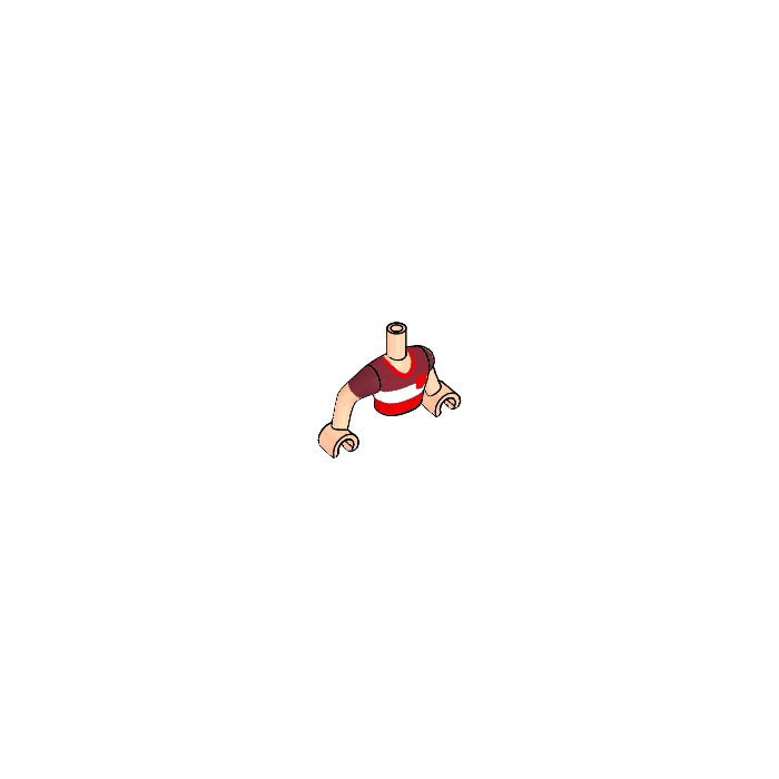 LEGO Henry with Red and White Top Friends Torso (Male) (92815) | Brick Owl