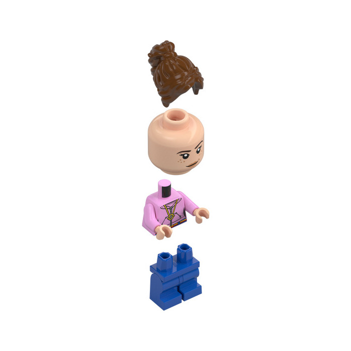 LEGO Hermione Granger with Bright Pink Hoodie and Time Turner Necklace ...