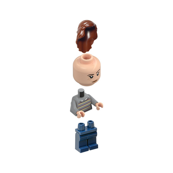 LEGO Hermione Granger with Gray Striped Jumper and Dark Blue Legs ...