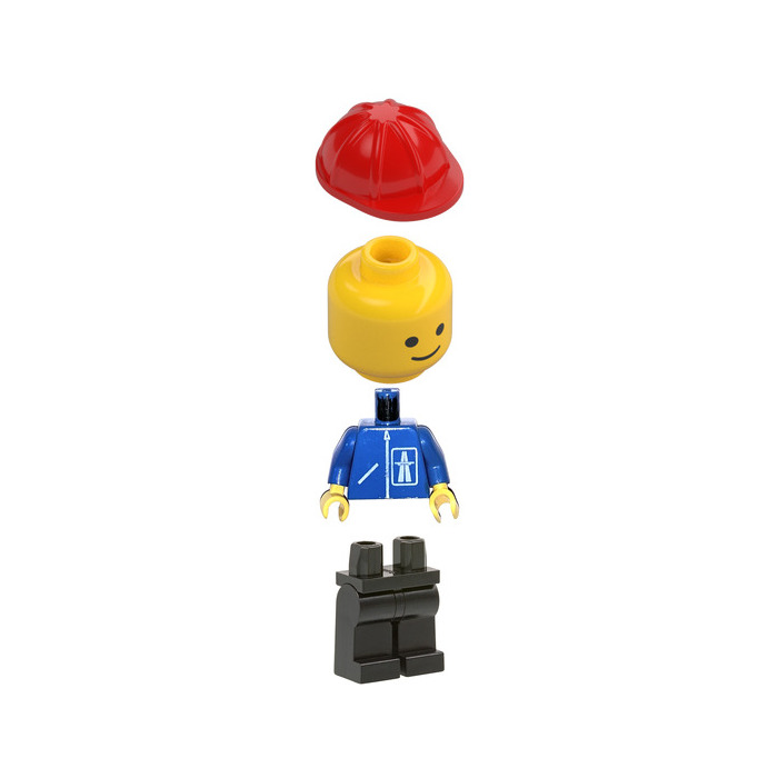 LEGO Highway worker with black legs and red construction helmet ...