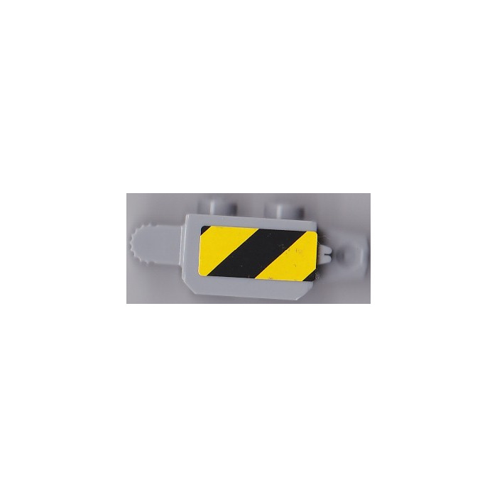 LEGO Hinge Brick 1 x 2 Vertical with Black/Yellow warning stripes ...