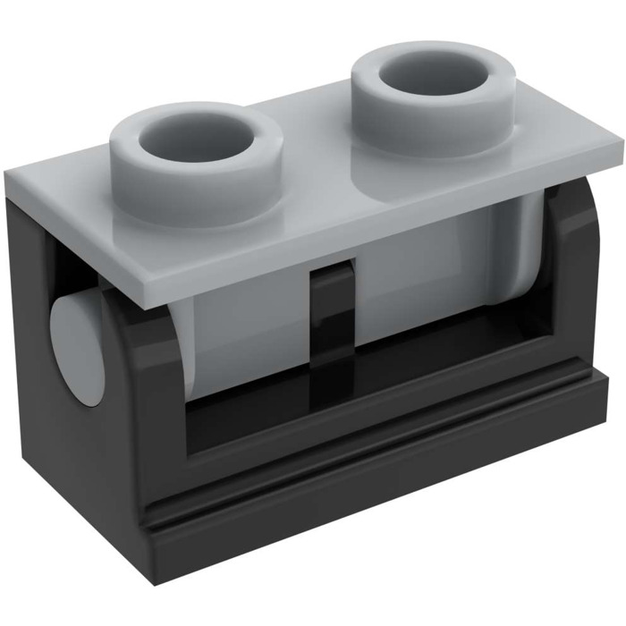 LEGO Hinge Brick 1 x 2 with Medium Stone Gray Top Plate | Brick Owl ...