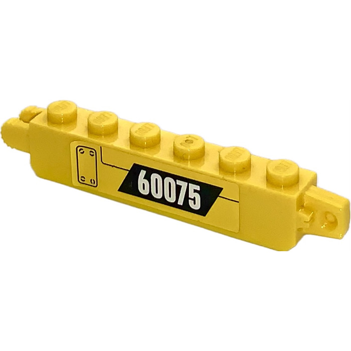 LEGO Hinge Brick 1 x 6 with Fingers with 60075 Sticker (30388) | Brick ...