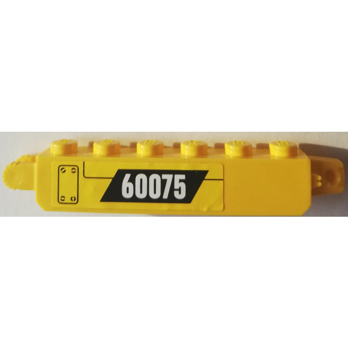 LEGO Hinge Brick 1 x 6 with Fingers with 60075 Sticker (30388) | Brick ...