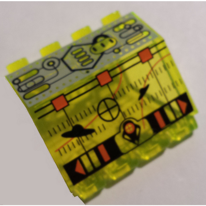 LEGO Hinge Panel 2 x 4 x 3.3 with UFOs on monitor screen (2582 / 82756 ...