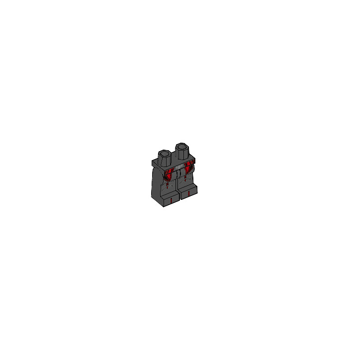 LEGO Hips and Legs with Dark Red Robe and Silver Knee Chevrons and ...