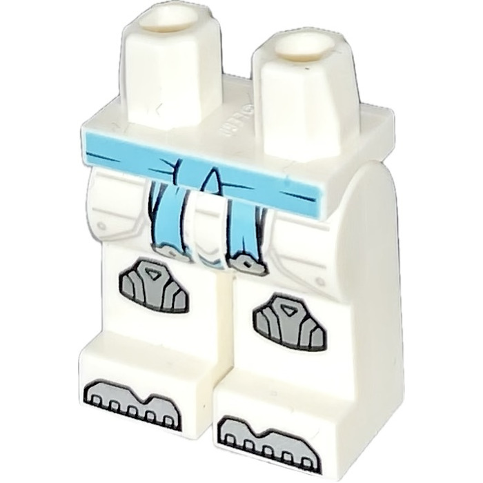 LEGO Hips and Legs with Silver Knee Pads and Medium Azure Belt (3815 ...