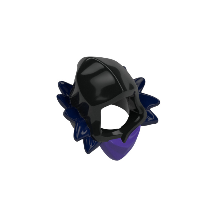 LEGO Hood with Dark Purple Bandana and Dark Blue Spikes (105650 / ...