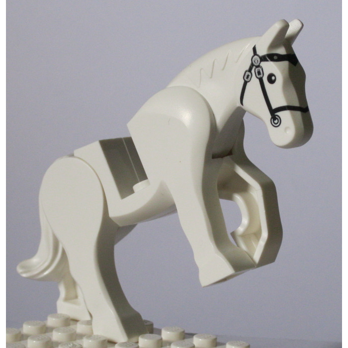 LEGO Horse with Moveable Legs with Black Bridle with Silver Buckles ...